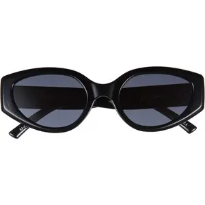 Le Specs Fevered 53mm Oval Sunglasses - Black/smoke Mono