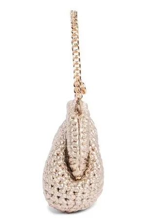 OLGA BERG Taylor Crochet Clutch - Gold