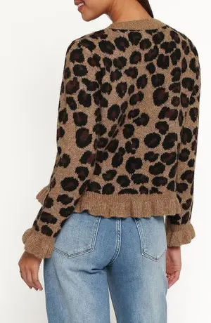 PETAL & PUP Asha Leopard Print Cardigan