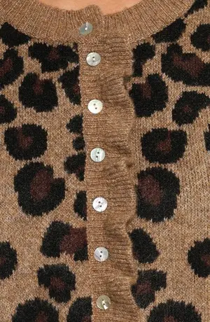 PETAL & PUP Asha Leopard Print Cardigan