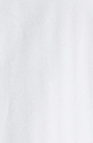 Canali Regular Fit Herringbone Dress Shirt - White