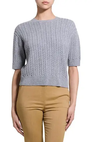 Theory Short Sleeve Cashmere Sweater - Husky