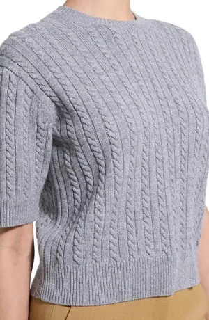 Theory Short Sleeve Cashmere Sweater - Husky