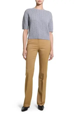 Theory Short Sleeve Cashmere Sweater - Husky