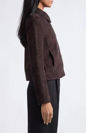 St. John Americana Suede Jacket