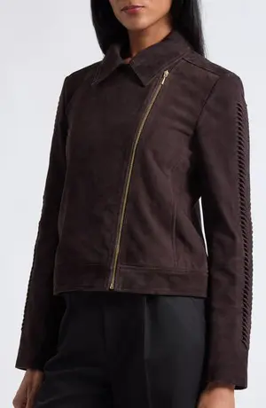 St. John Americana Suede Jacket