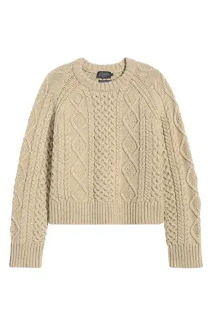 Pendleton Fisherman Cable Knit Wool Blend Sweater