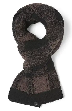 Barefoot Dreams Buffalo Plaid Scarf - Umber Multi