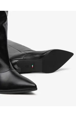 NEROGIARDINI Cuffed Pointed Toe Knee High Boot