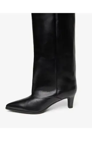 NEROGIARDINI Cuffed Pointed Toe Knee High Boot