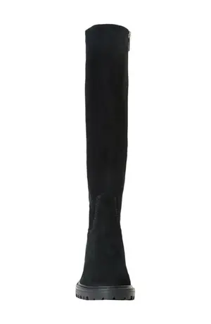 Aquatalia Delilah Weatherproof Leather Knee High Boot - Black Suede