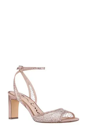 Nina Agnus Crystal Mesh Sandal Honey