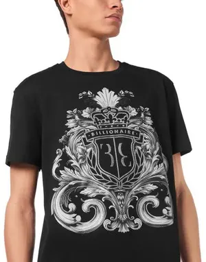 BILLIONAIRE T-shirt Round Neck Baroque - Black