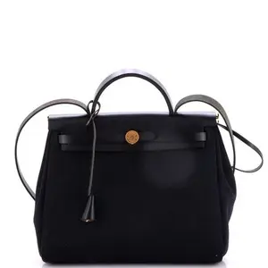 Hermès Herbag Zip Leather And Toile 31