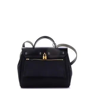 Hermès Herbag Zip Leather And Toile 31