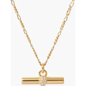 LITTLE SKY STONE T Bar Charm Necklace - Gold