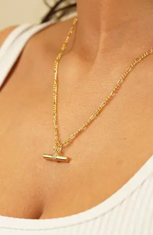 LITTLE SKY STONE T Bar Charm Necklace