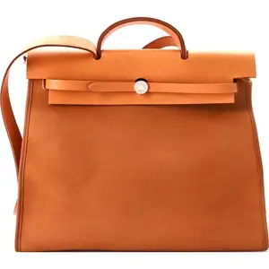 Hermès Herbag Zip Leather And Toile 39 - Brown