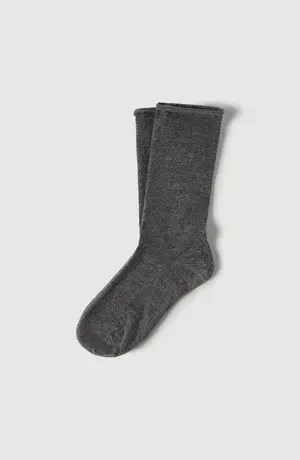 Brunello Cucinelli Stretch Cashmere Knit Socks - Anthracite