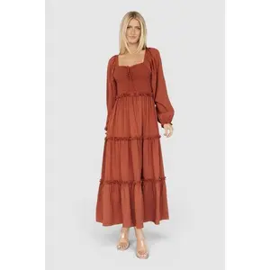 BALTIC BØRN Britta Maxi Dress - Cinnamon