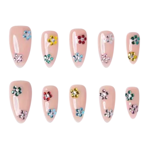 3H NAILS Nashvillemedium Almond Press-on Nails - Nude