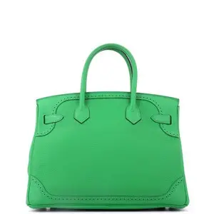 Hermès Birkin Ghillies Bag Togo And Swift With Palladium Hardware 30 - Green