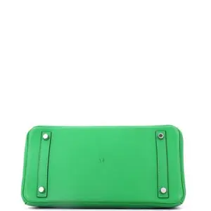 Hermès Birkin Ghillies Bag Togo And Swift With Palladium Hardware 30 - Green