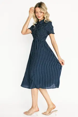 BALTIC BØRN Dottie Striped Midi Dress