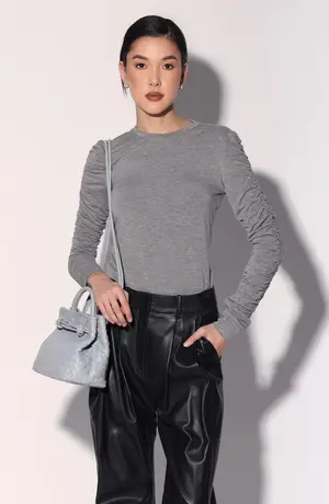 Walter Baker Maren Top Light Heather Grey
