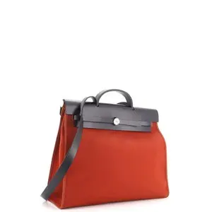 Hermès Herbag Zip Leather And Toile 39