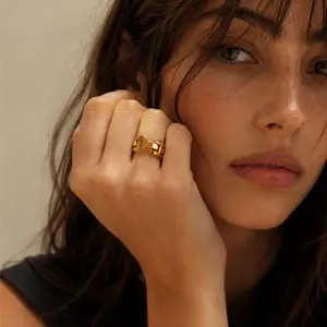 ADIBA The Bond Plated Stainless Steel Ring