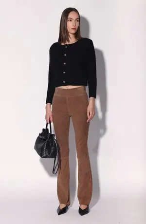 Walter Baker Lexie Suede Leather Pant