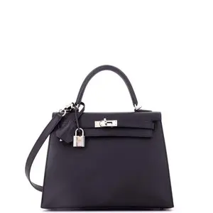 Hermès Kelly Handbag Epsom With Palladium Hardware 25 - Black