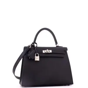 Hermès Kelly Handbag Epsom With Palladium Hardware 25