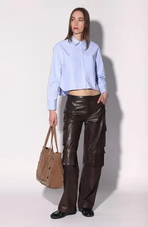 Walter Baker Danny Leather Pant - Brown