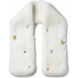 ADIBA Forest Hand Beaded Shawl Scarf - White