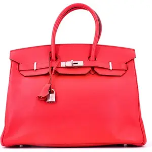 Hermès Birkin Handbag Pink Epsom With Palladium Hardware 35 - Red