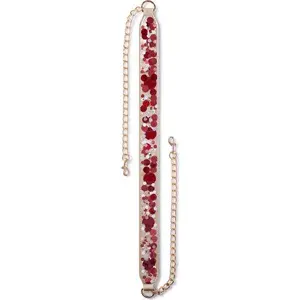PACKED PARTY Rally Confetti Adjustable Belt Bag Strap48-inch Gold Chain With Confetti Vegan Leather For Cooper And Stadium Clear Bags - Red