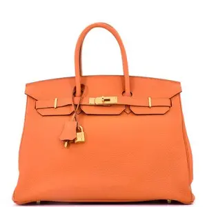 Hermès Birkin Handbag Togo With Gold Hardware 35 - Orange