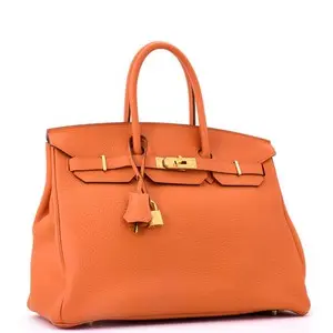 Hermès Birkin Handbag Togo With Gold Hardware 35 - Orange