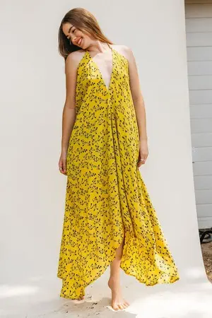 SUN CHILD Classic Silk Dress Monday