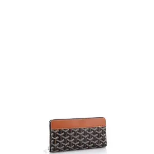 Goyard Matignon Zip Wallet Coated Canvas With Leather