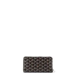 Goyard Matignon Zip Wallet Coated Canvas With Leather