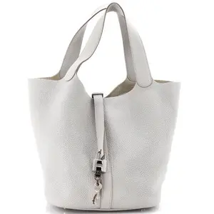 Hermès Picotin Lock Bag Clemence Gm - Grey