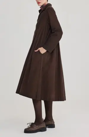 LUUKAA Thea Velvet Shirt Dress