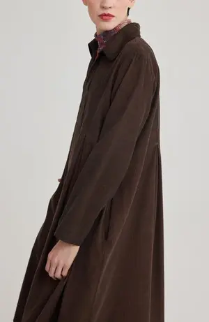 LUUKAA Thea Velvet Shirt Dress