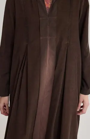 LUUKAA Thea Velvet Shirt Dress