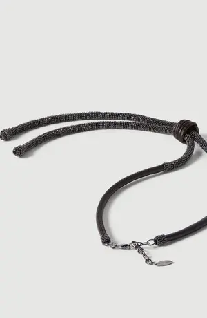 Brunello Cucinelli Precious Leather Bolo Tie