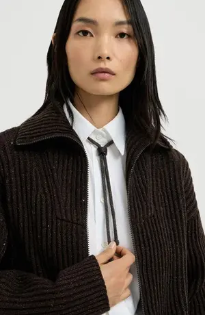 Brunello Cucinelli Precious Leather Bolo Tie