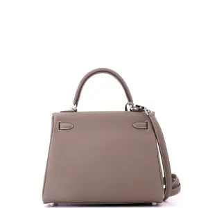 Hermès Kelly Handbag Togo With Palladium Hardware 25 - Grey